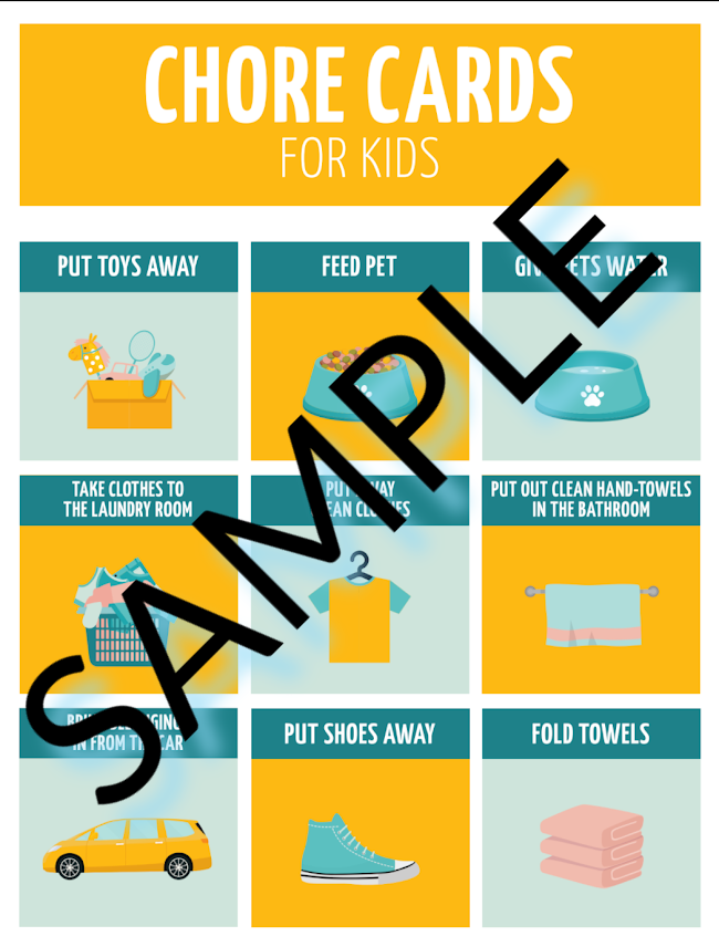 Printable Chore Cards for kids! - Your Modern Family Shop