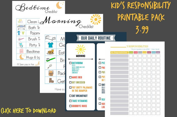 Kids Routine Printable Pack - Your Modern Family Shop